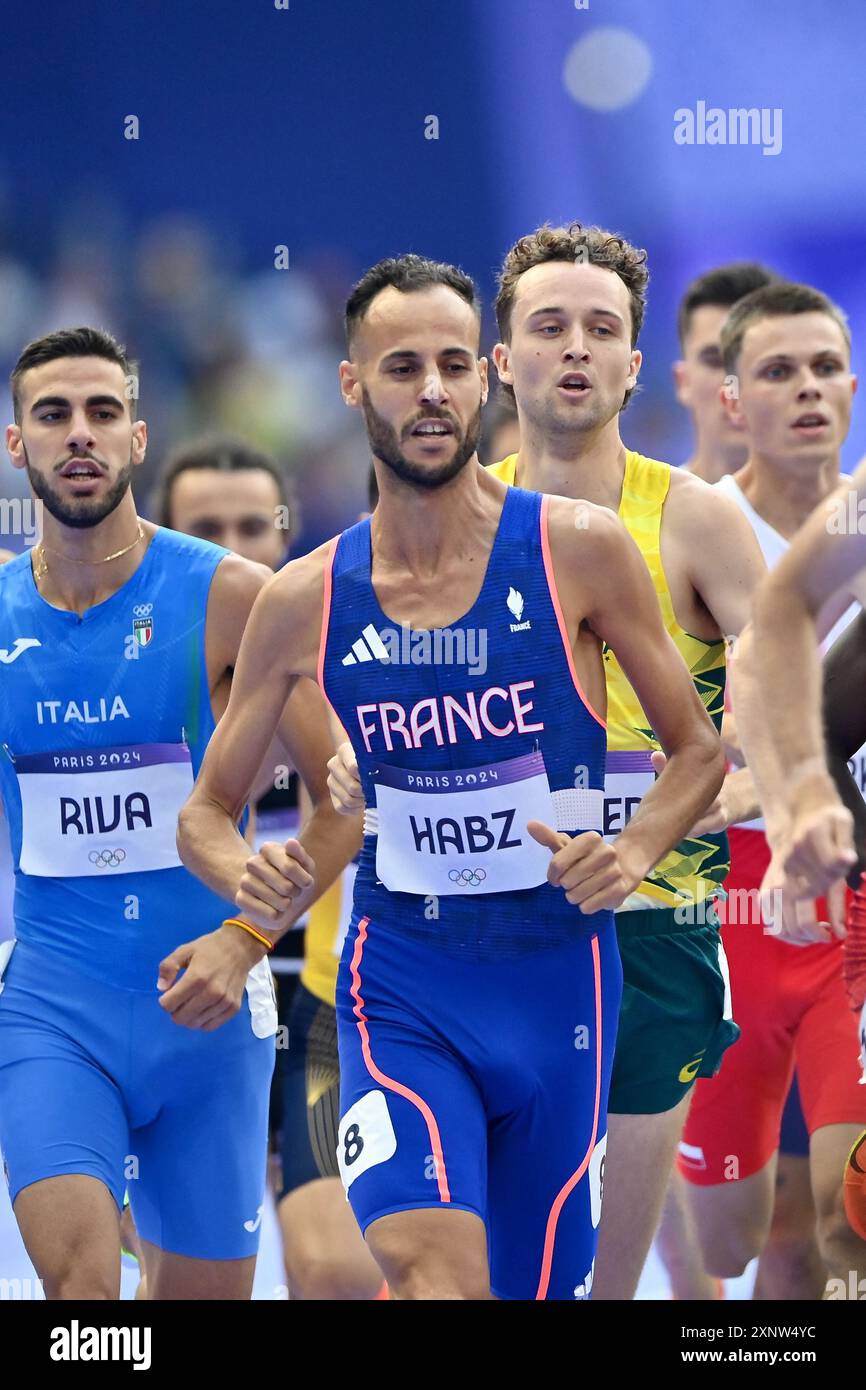 Saint Denis, France. 01st Aug, 2024. Azeddine Habz (FRA) competes in ...