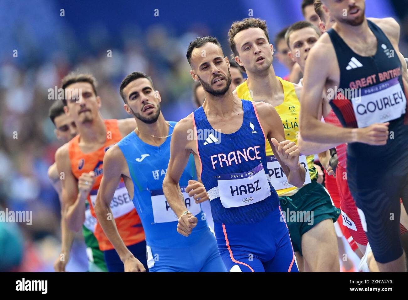 Saint Denis, France. 01st Aug, 2024. Azeddine Habz (FRA) competes in ...