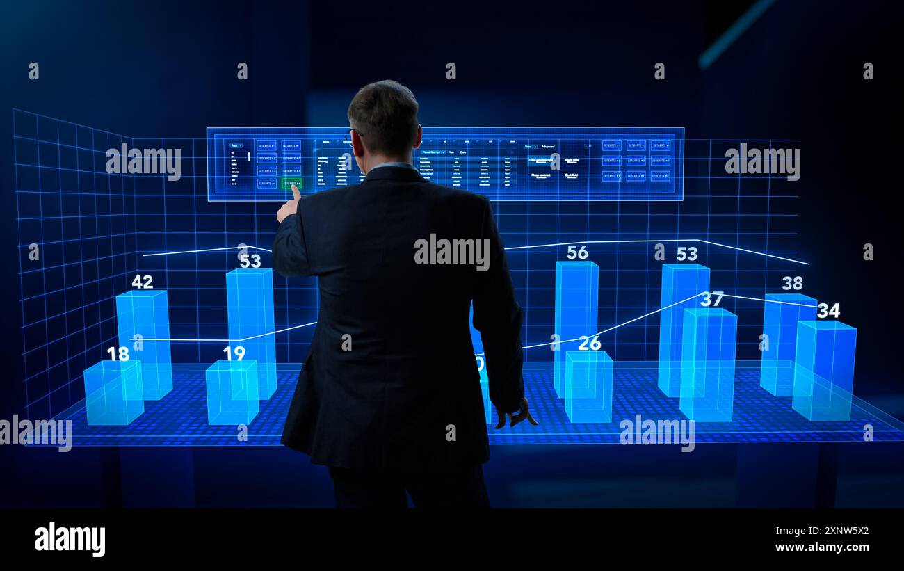 Digital charts graphs in futuristic hi-res stock photography and images ...