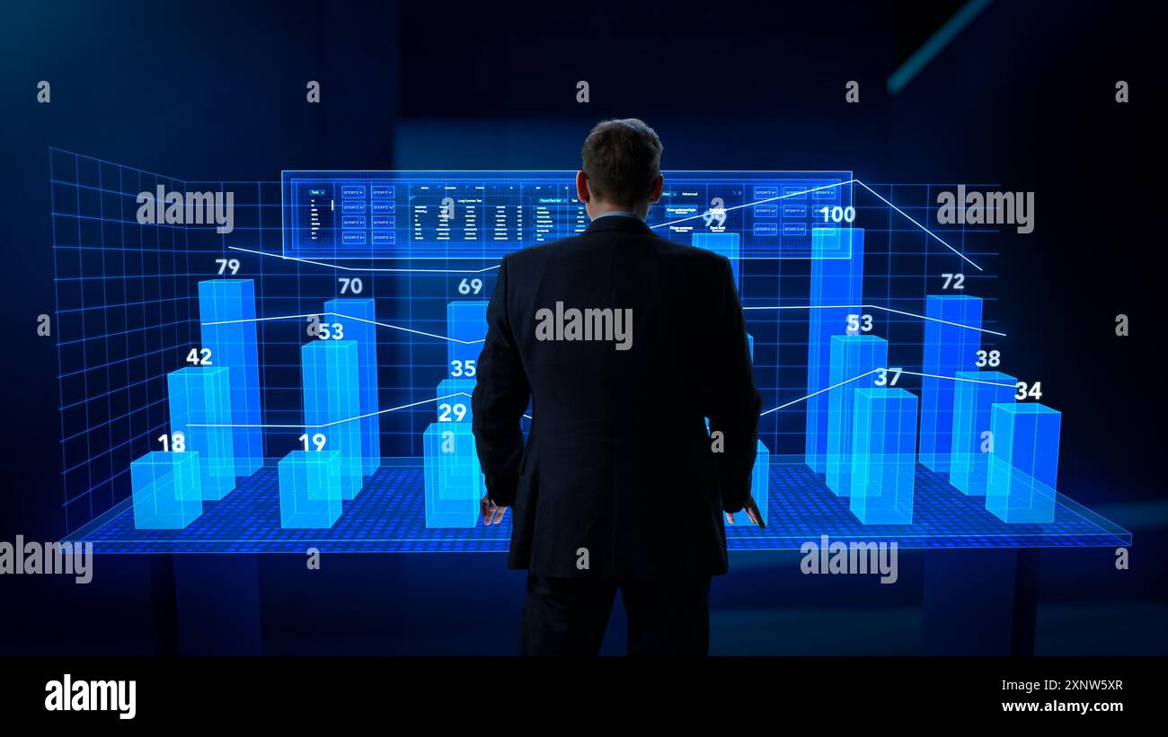 Visionary hologram futuristic interface augmented hi-res stock ...