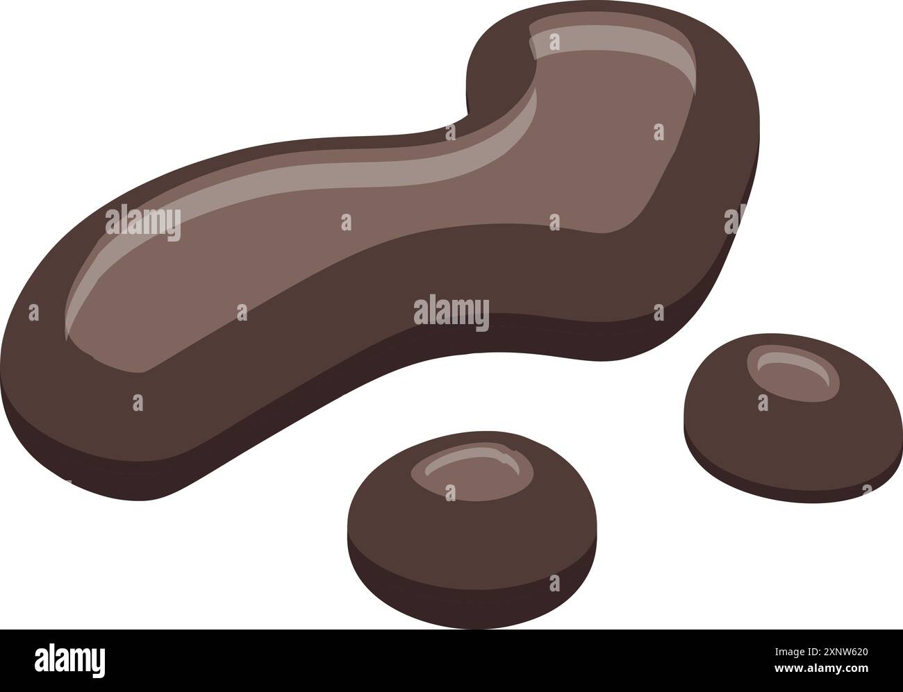 Melted dark chocolate is flowing down, creating a sweet and tempting ...