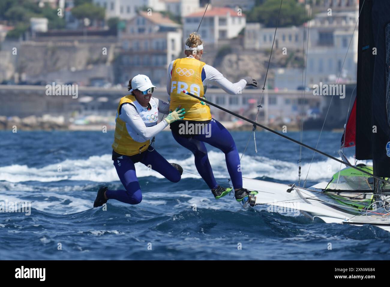 Marseille. 2nd Aug, 2024. Sarah Steyaert/Charline Picon of France ...
