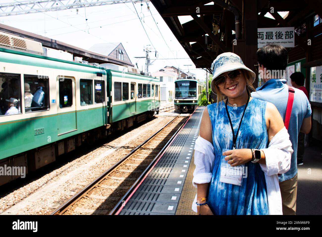Travelers thai women people journey by Enoshima Dentetsu Line or Enoden ...