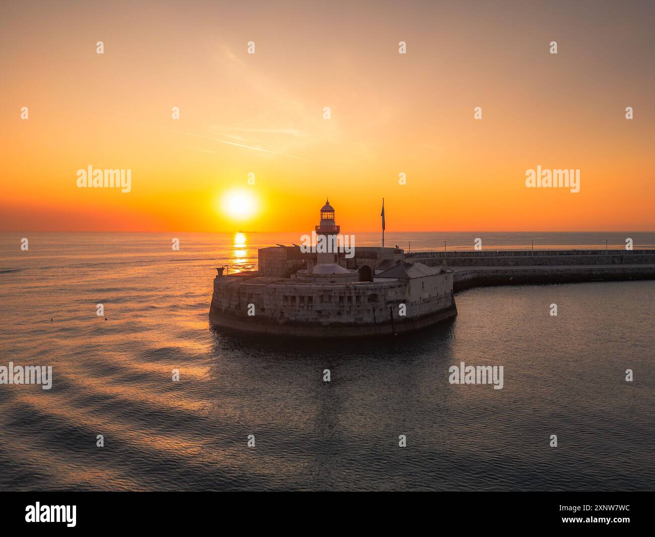 Late July sunrise at Dún Laoghaire Harbour Stock Photo - Alamy