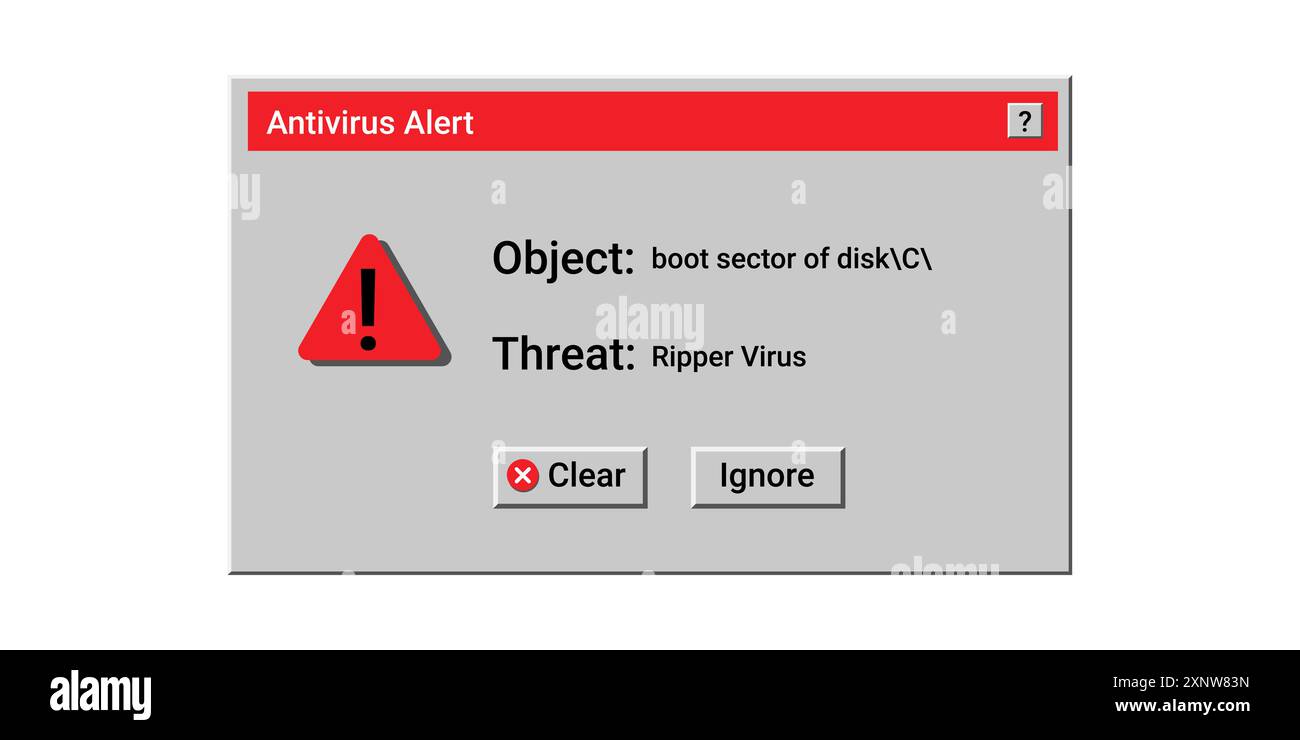 Malware notification Cut Out Stock Images & Pictures - Alamy