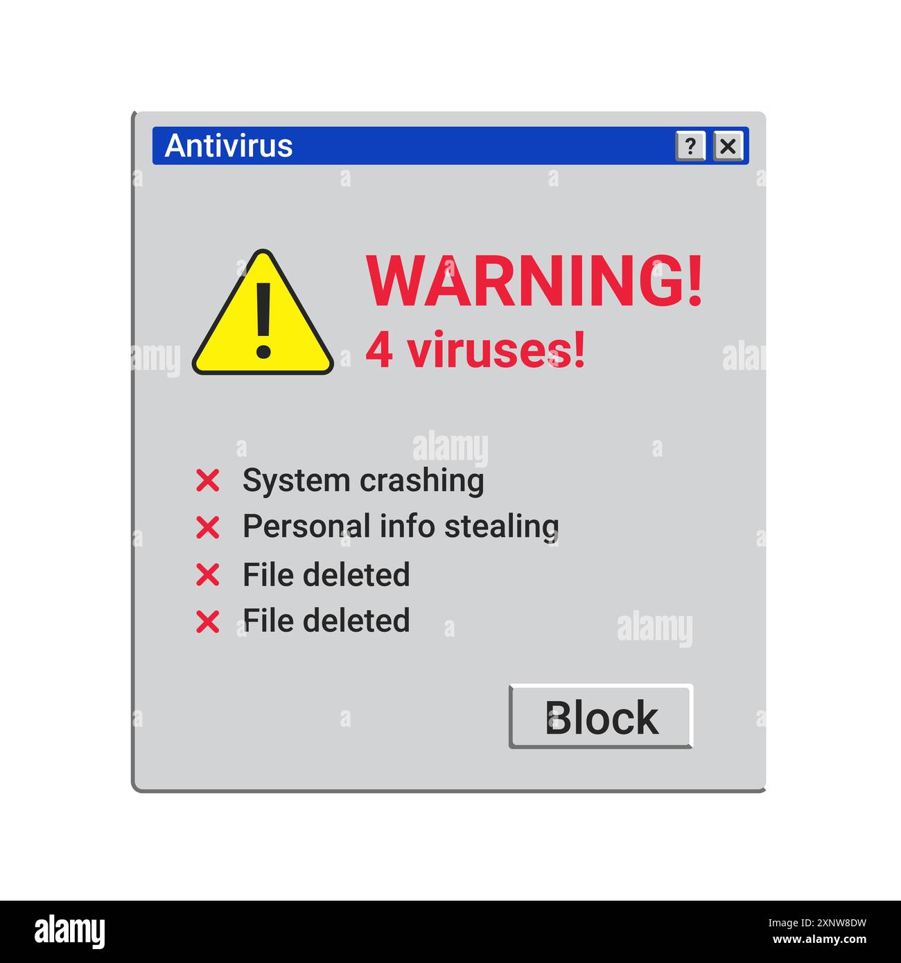 Virus threat notification Cut Out Stock Images & Pictures - Alamy