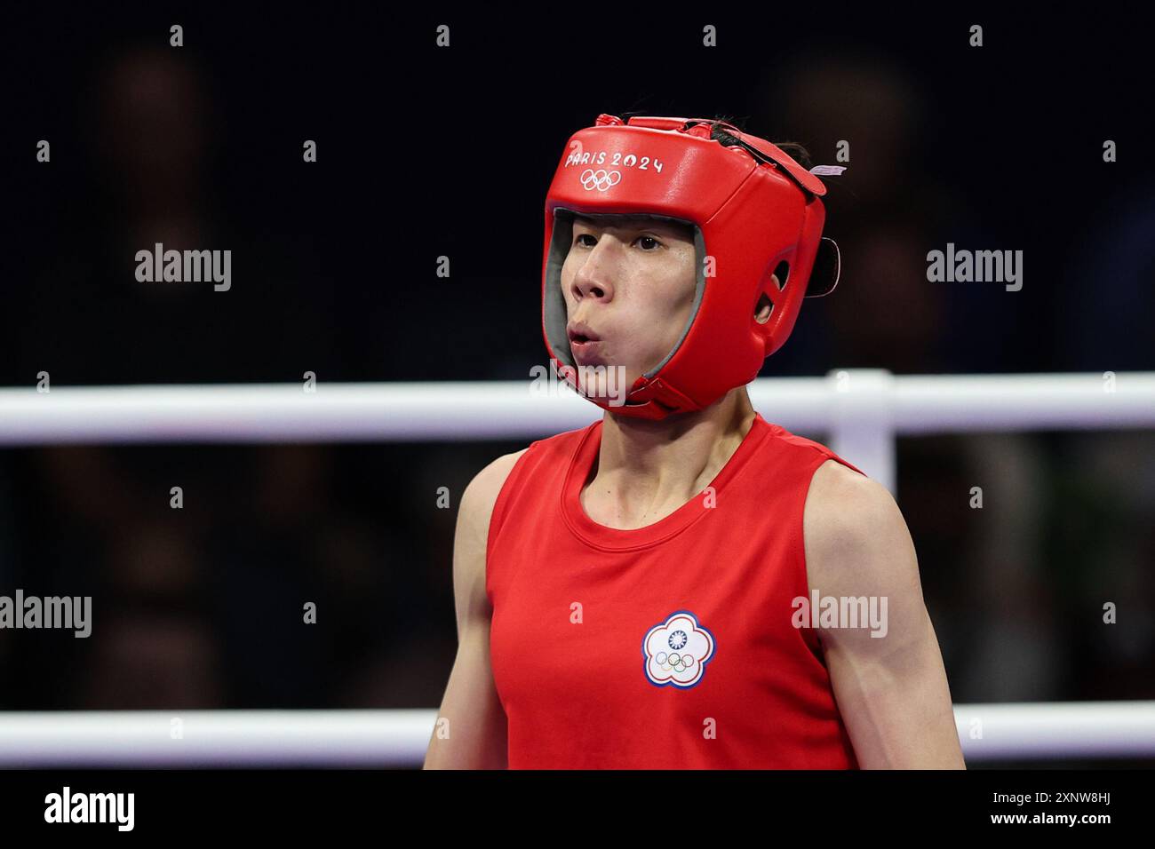 PARIS, FRANCE. 2nd Aug, 2024. Yu Ting Lin of Team Chinese Taipei reacts ...
