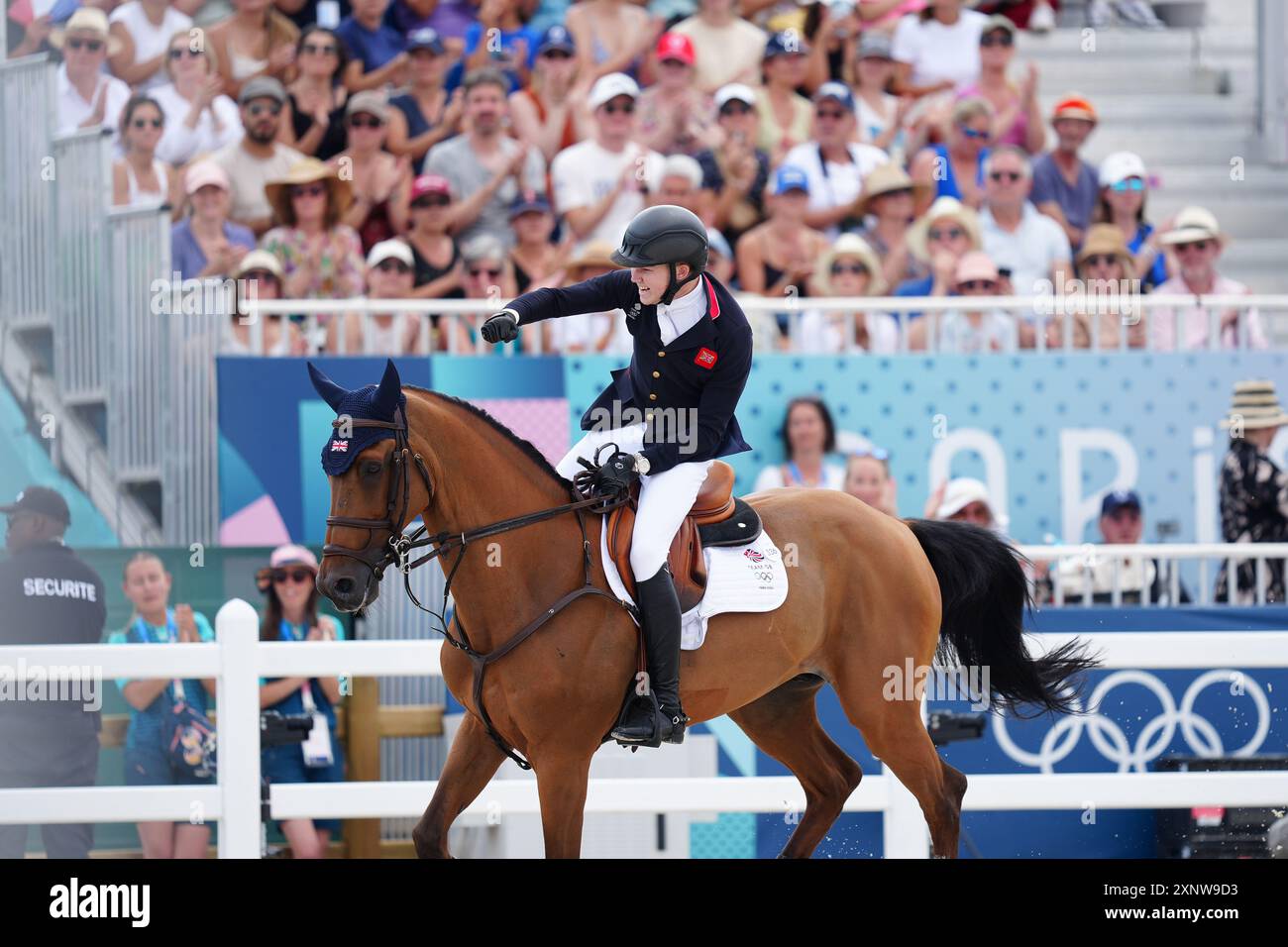 Great Britain's Harry Charles celebrates aboard Romeo 88 during the ...