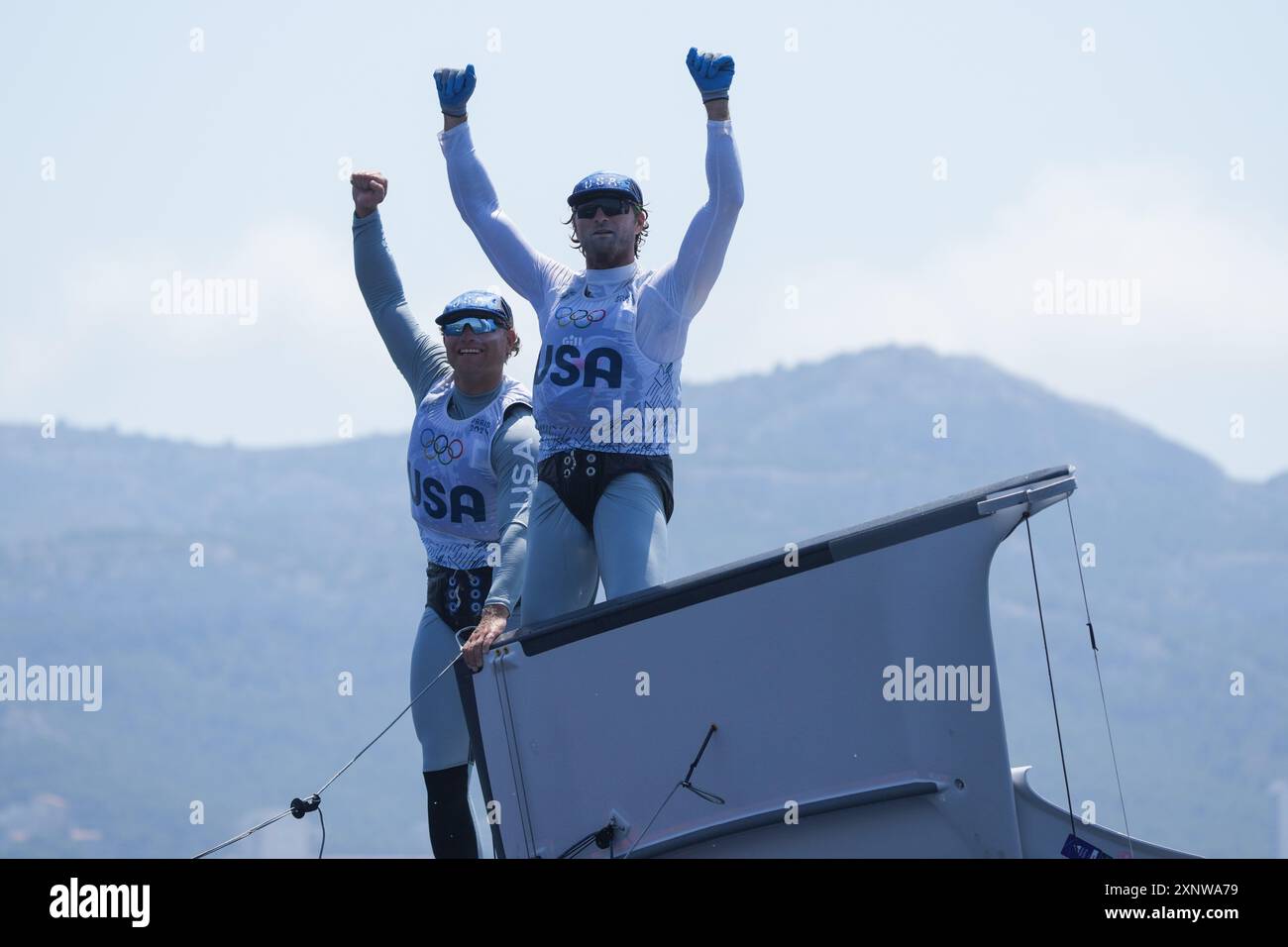 Marseille. 2nd Aug, 2024. Ian Barrows/Hans Henken of the United States ...