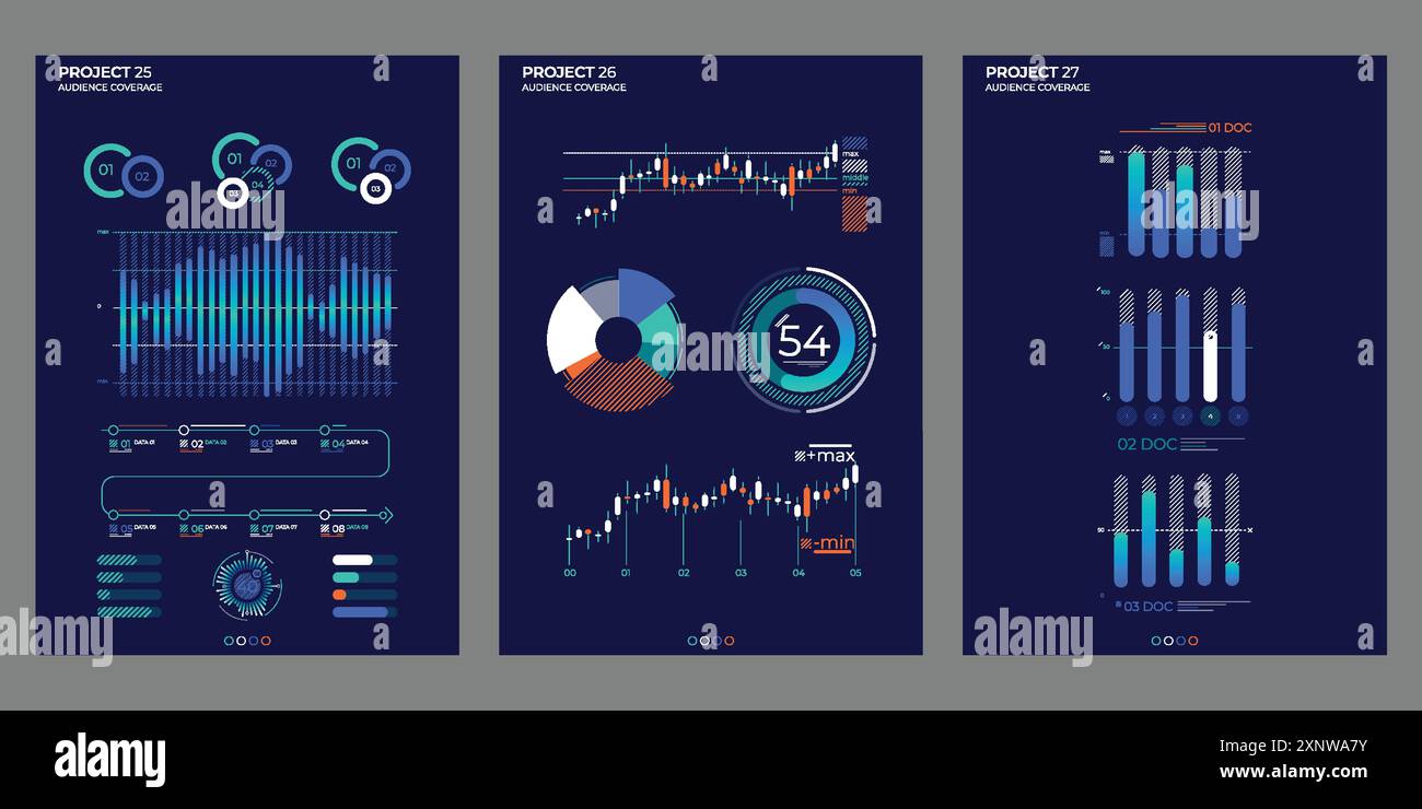 Finance elements commercial charts. Abstract visual vector illustration ...
