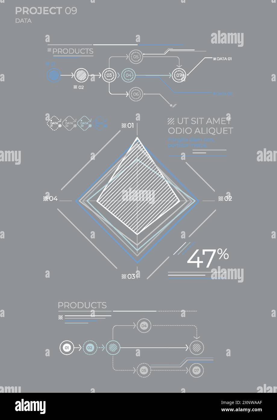 Project elements commercial charts. Modern visual vector illustration ...