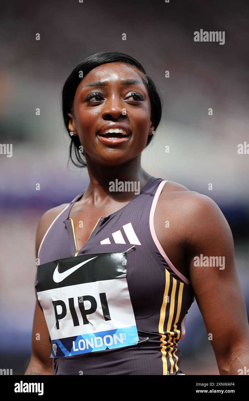 Ama PIPI (Great Britain), celebrating third place in the Women's National 400m Final at the 2024 ...