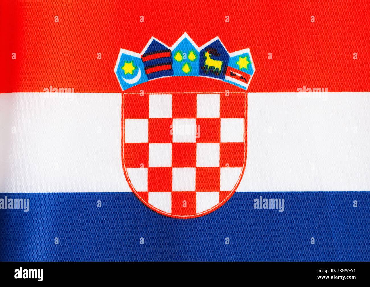 Fabric flag of the croatia hi-res stock photography and images - Alamy
