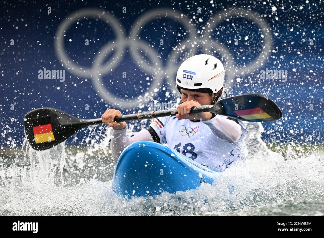 Vaires Sur Marne, France. 02nd Aug, 2024. Olympia, Paris 2024, canoe ...