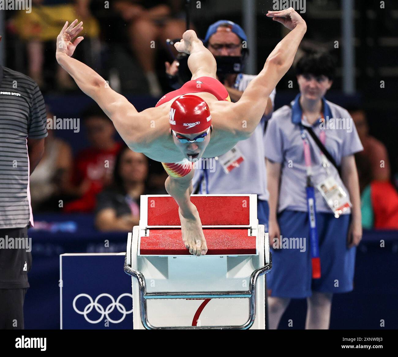 Paris, France. 2nd Aug, 2024. Wang Changhao of China competes during ...