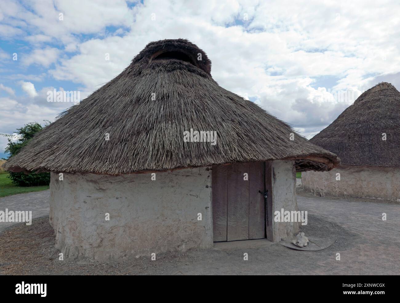 Reconstruction of a Neolithic Houses near the site of Stonehenge ...