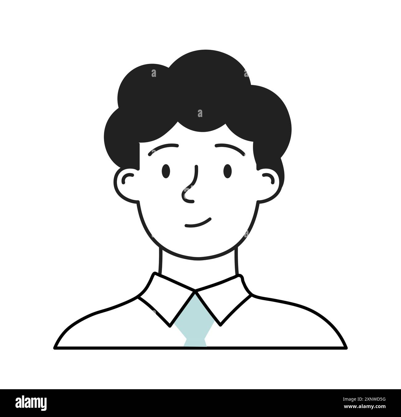 Minimalist social media avatar. Cute boy. Picture for social networks ...