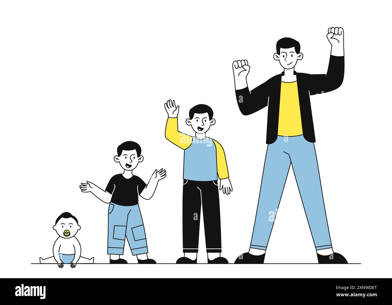 Child isolated steps Stock Vector Images - Alamy