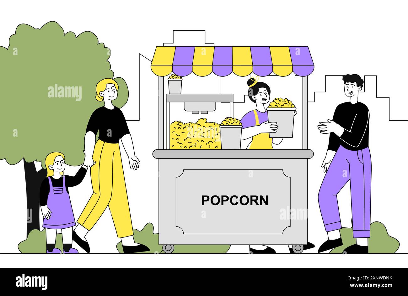 Sweets trolley Stock Vector Images - Alamy