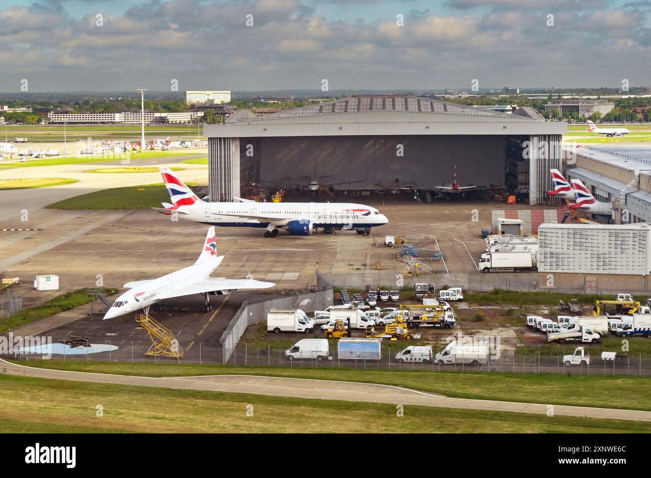 London, England, UK - 4 May 2024: Aerial view of the British Airways ...