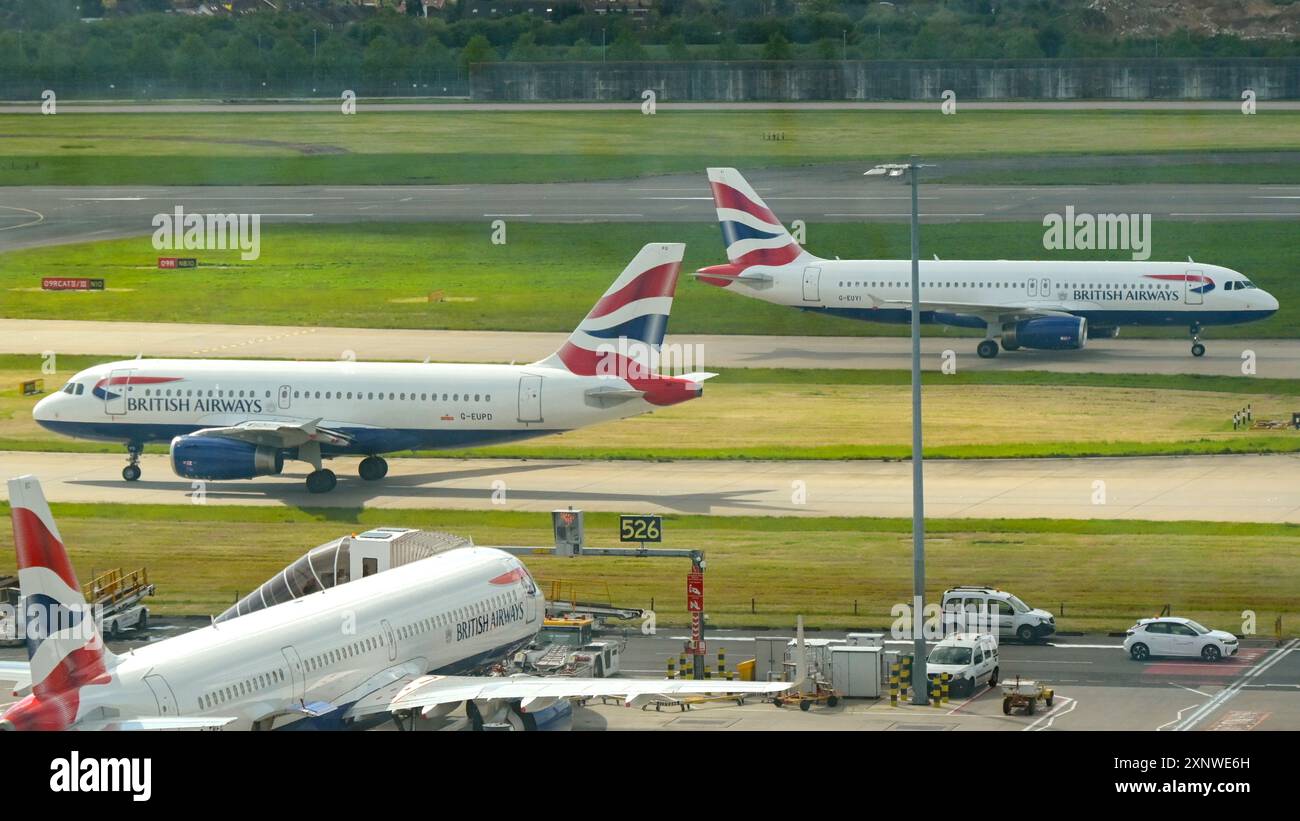 London, England, UK - 4 May 2024: Passenger planes operated by British ...