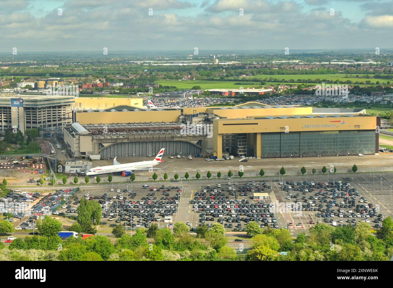 London, England, UK - 4 May 2024: Aerial view of the British Airways ...