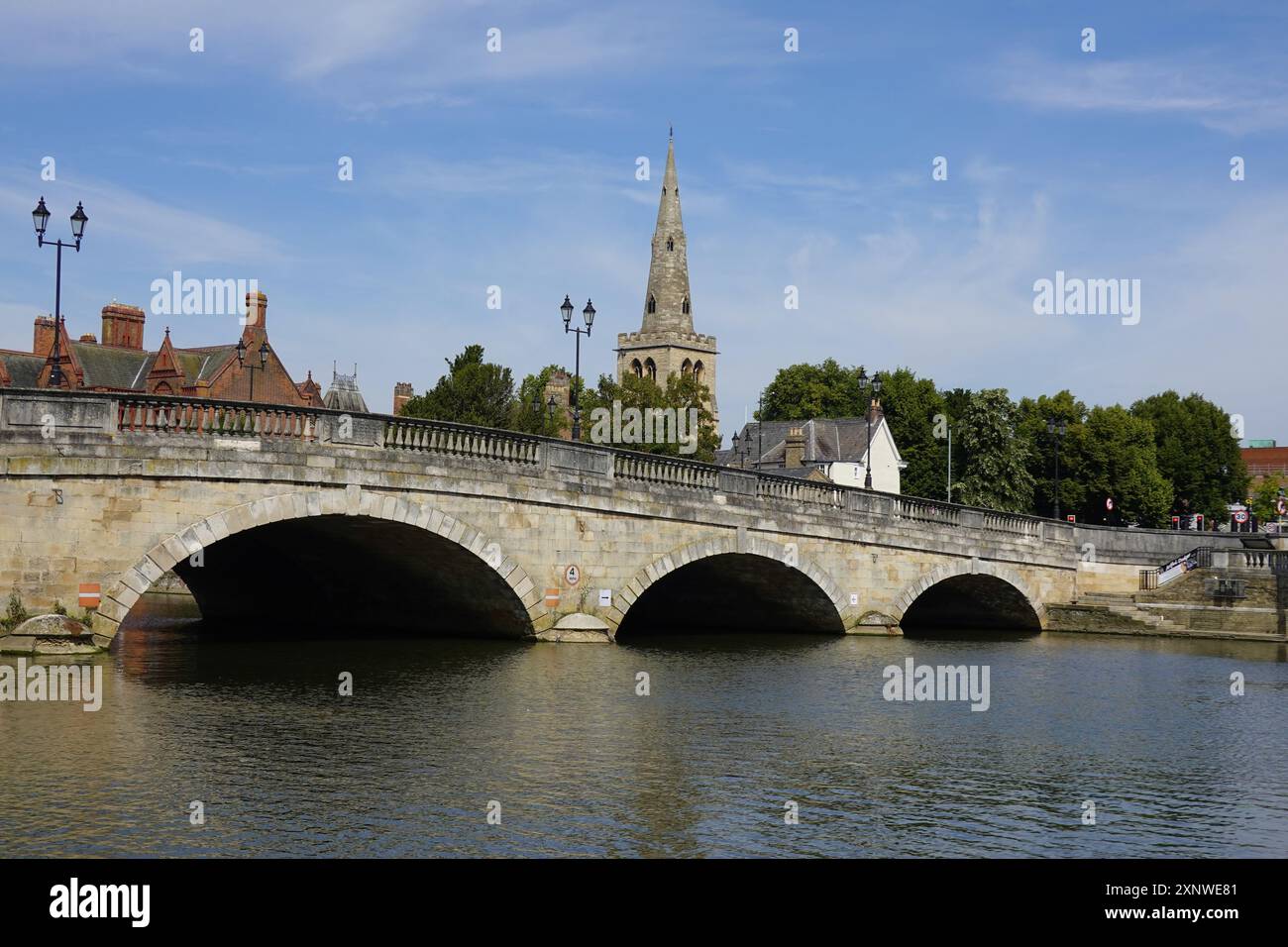 Bedford town bridge in Bedfordshire, England, UK spanning the River ...