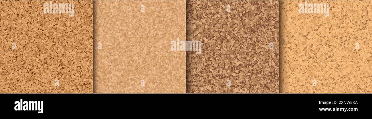 Cork seamless texture. Corkboard pattern, wooden brown tiles. Natural ...