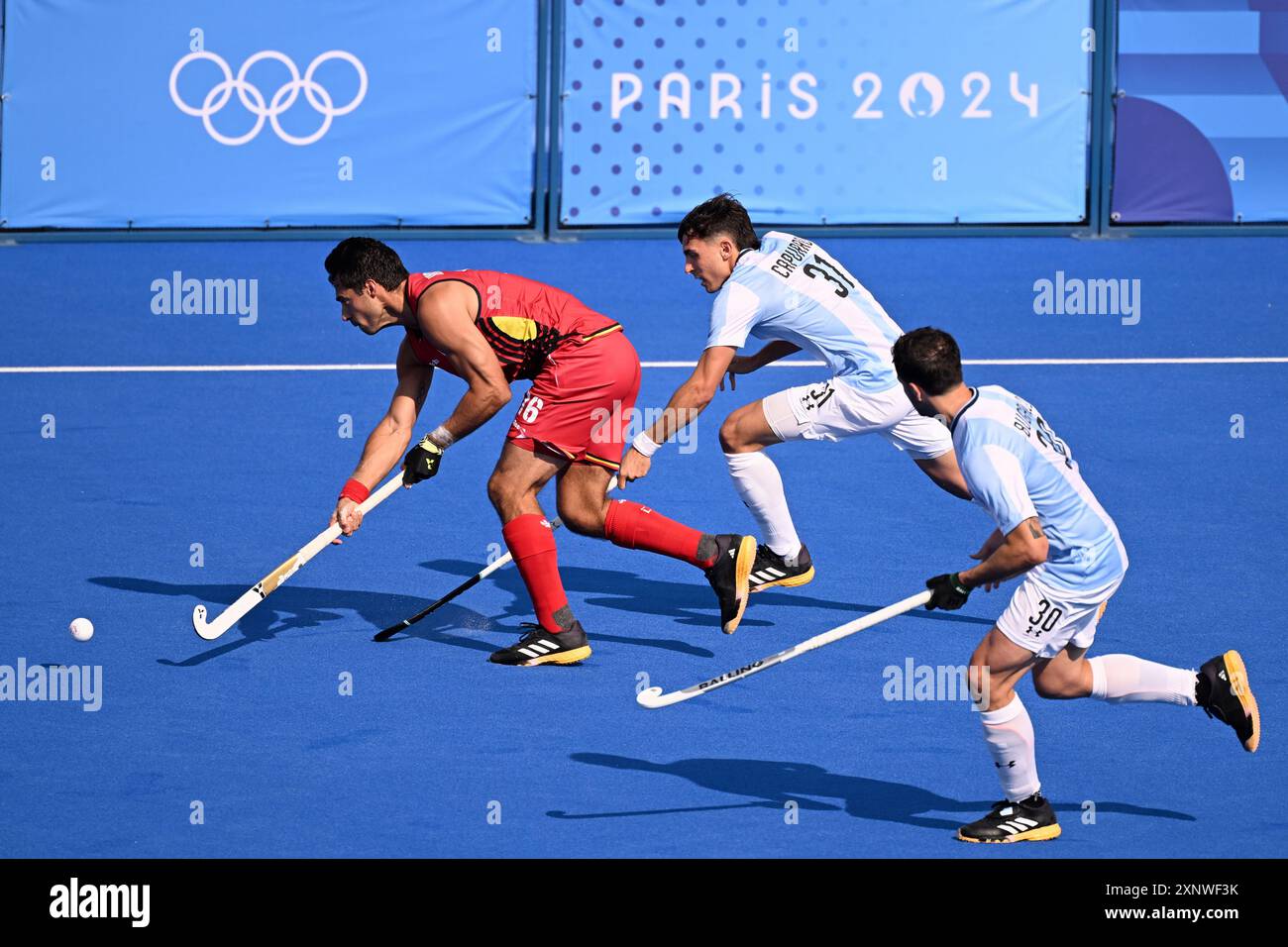 Paris, France. 02nd Aug, 2024. Belgium's Alexander Hendrickx, Argentina ...