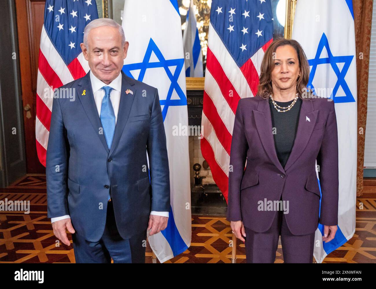 KAMALA HARRIS as US Vice=President with Israli Prime Minister Benjamin ...