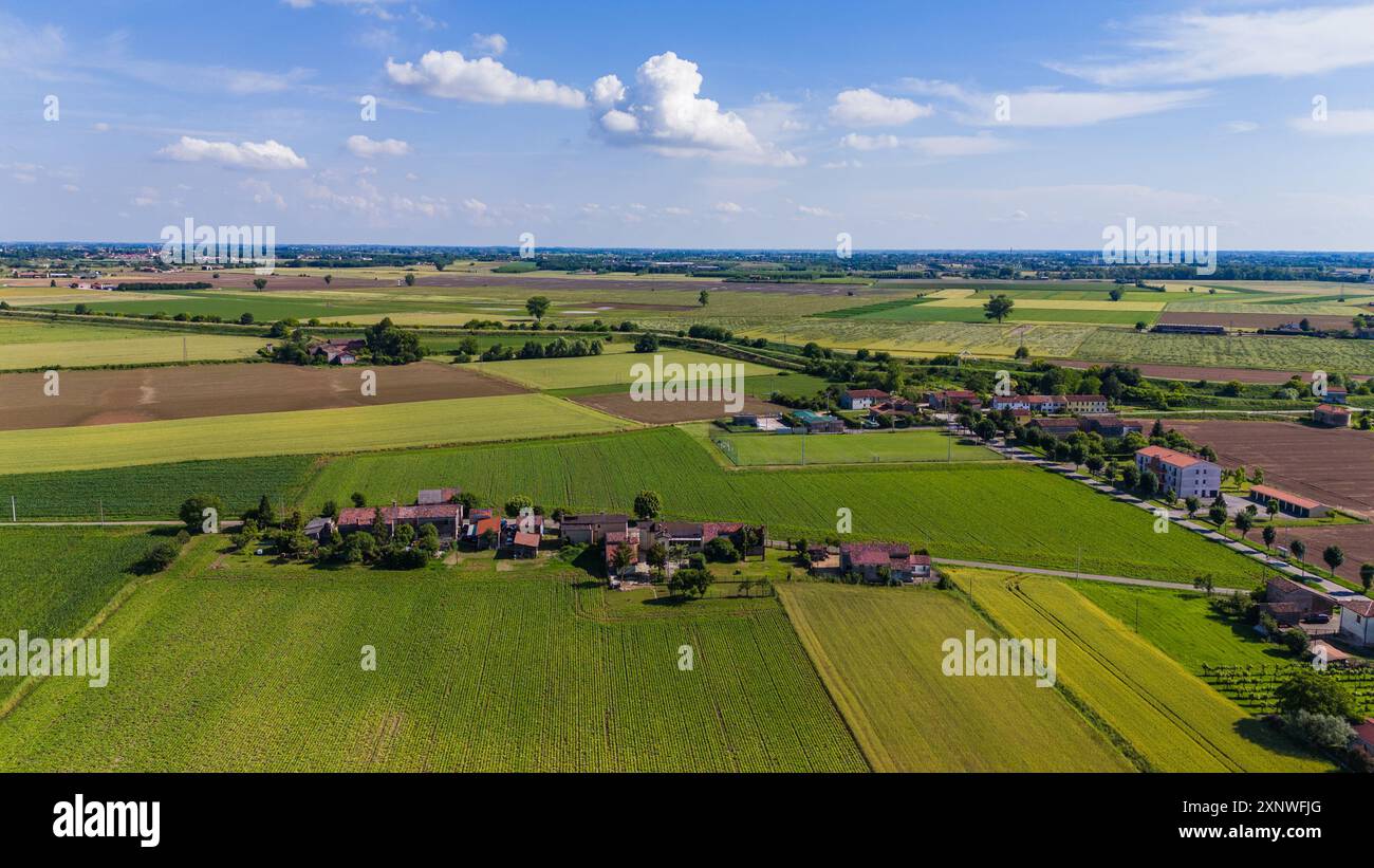 Aerial View of Colli Euganei (Euganean hills) in Padua province, Veneto ...