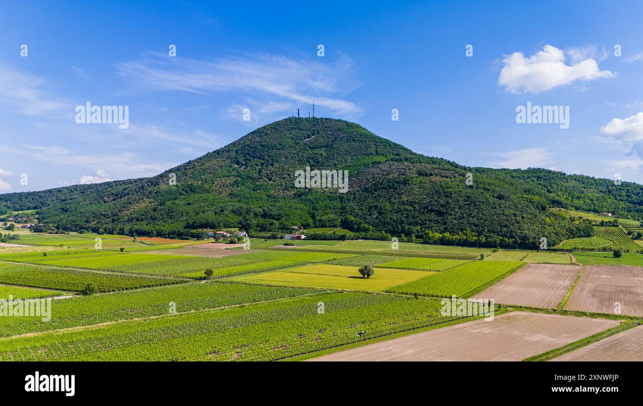 Aerial View of Colli Euganei (Euganean hills) in Padua province, Veneto ...