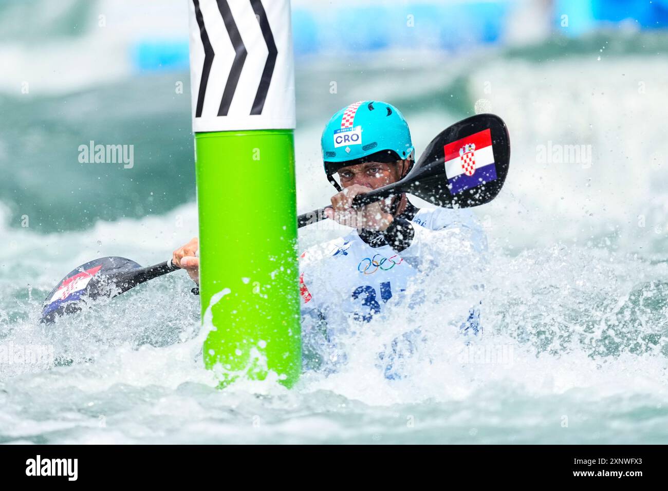 Matija Marinic of Croatia competes during Men's Kayak Cross Time Trial ...