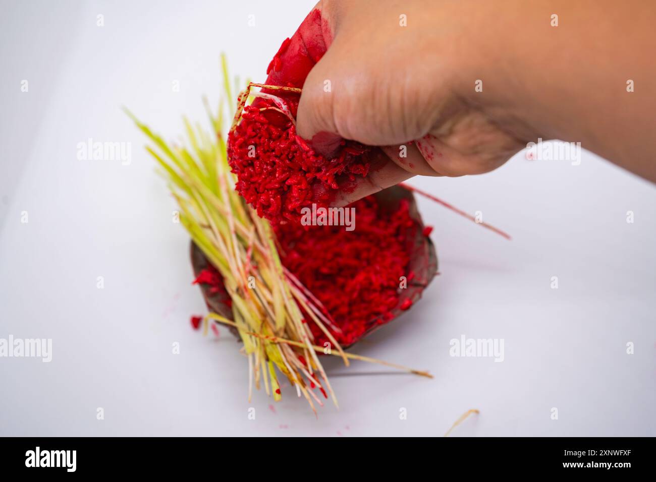 Tika Thali Dashain Hindu Festival Celebration Durga Puja with kalash ...