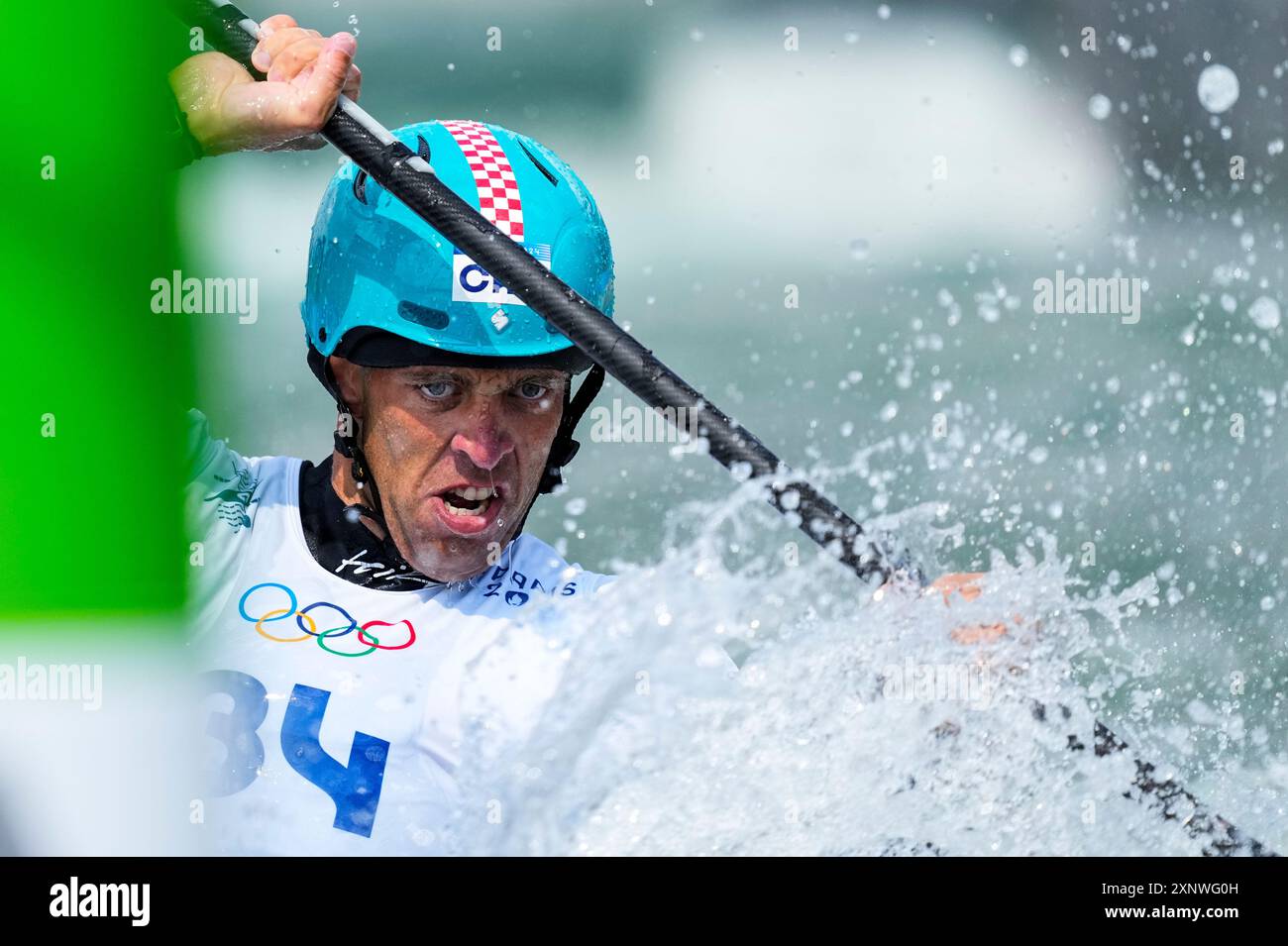 Matija Marinic of Croatia competes during Men's Kayak Cross Time Trial ...