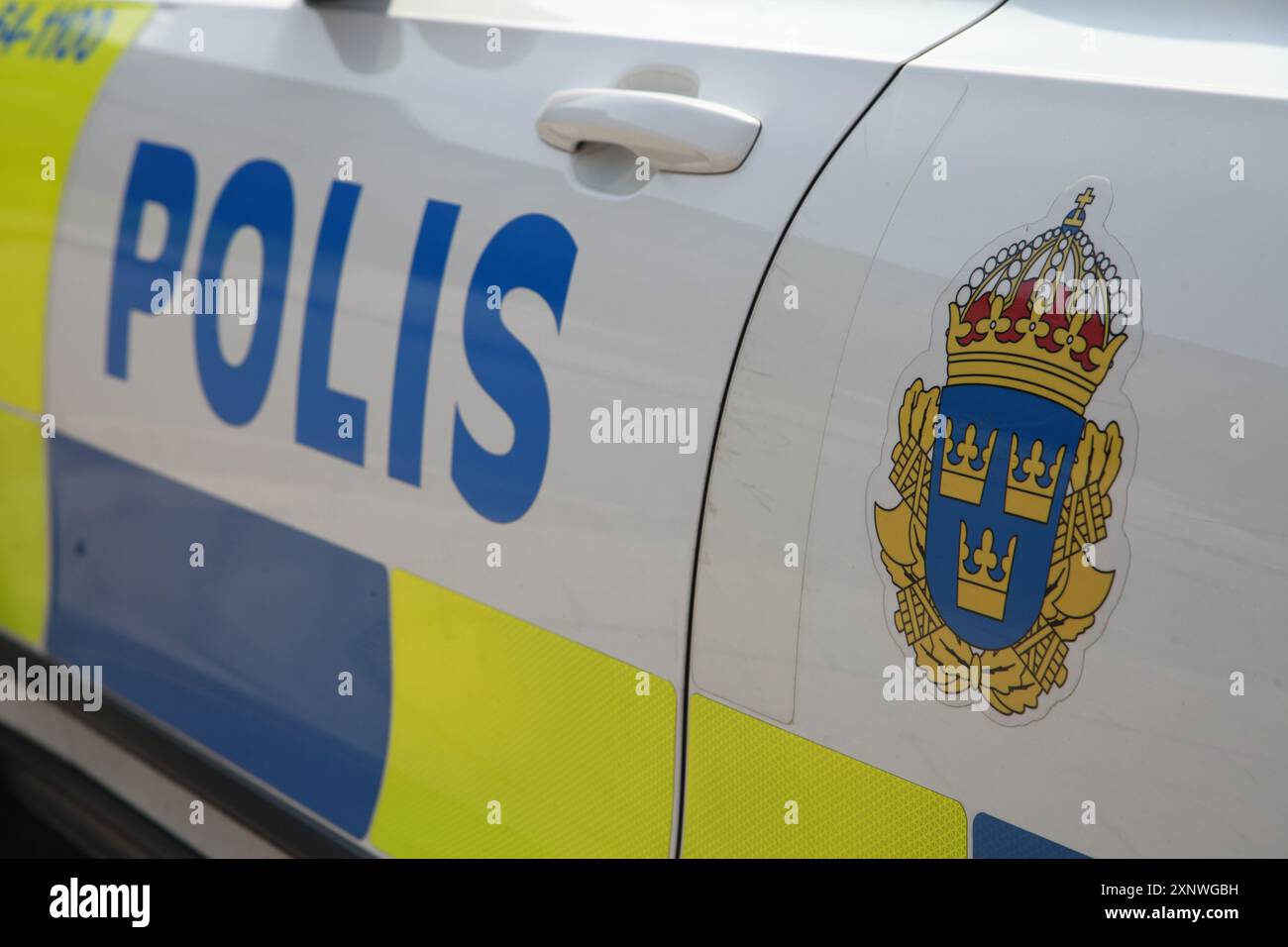 Lund, Sweden. 02nd Aug, 2024. A police car is parked in front of the ...
