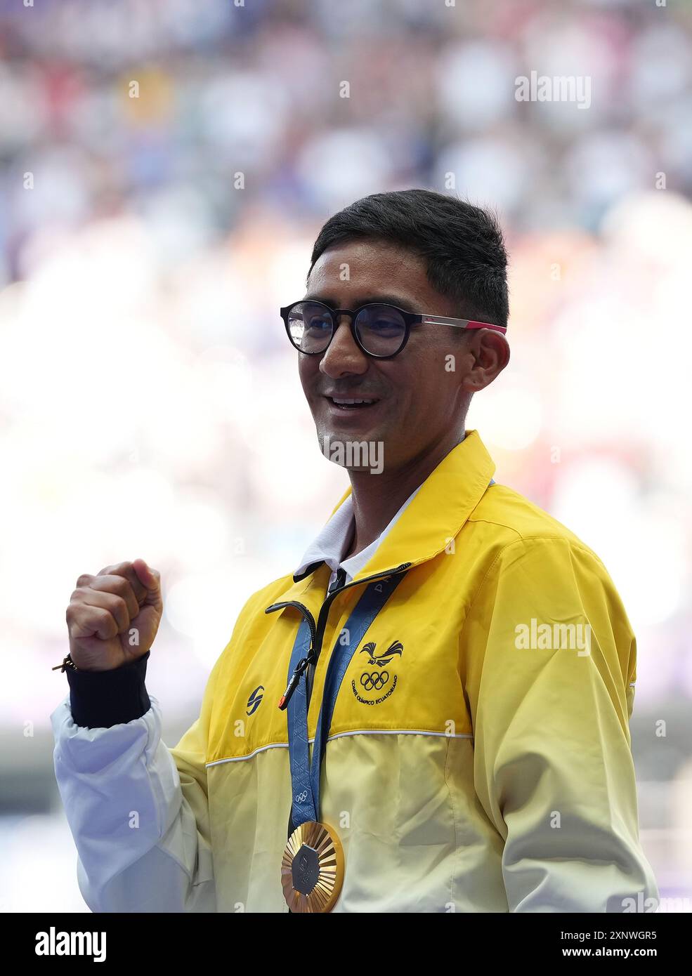 Paris, France. 2nd Aug, 2024. Gold medalist Brian Daniel Pintado of ...