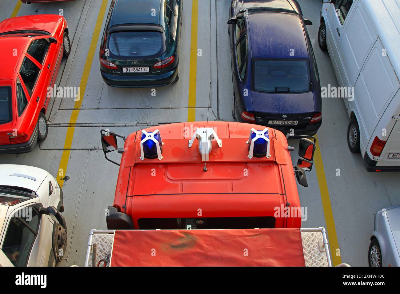 Fire engine top view hi-res stock photography and images - Alamy