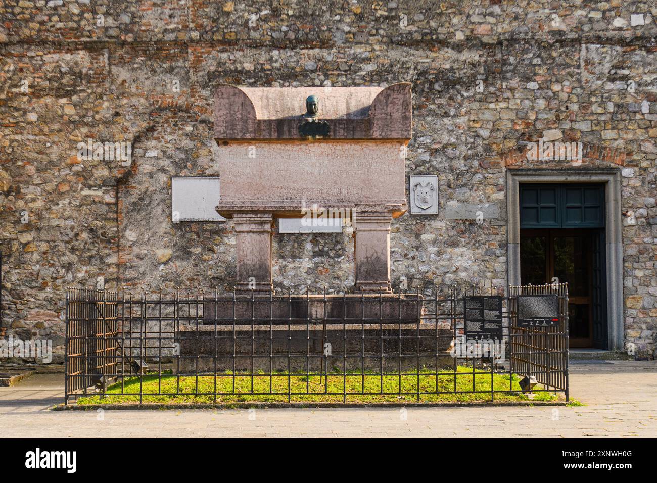 Tomb of Petrarca at Arquà Petrarca in Veneto, Italy, featuring the tomb ...