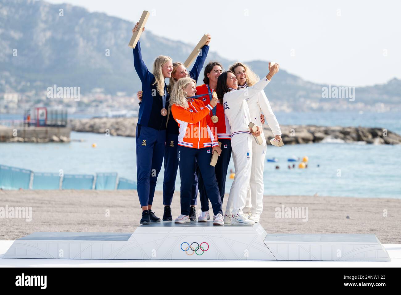 Rebecca Netzler and Vilma Bobeck of, Sweden. , . Odile van Aanholt ...