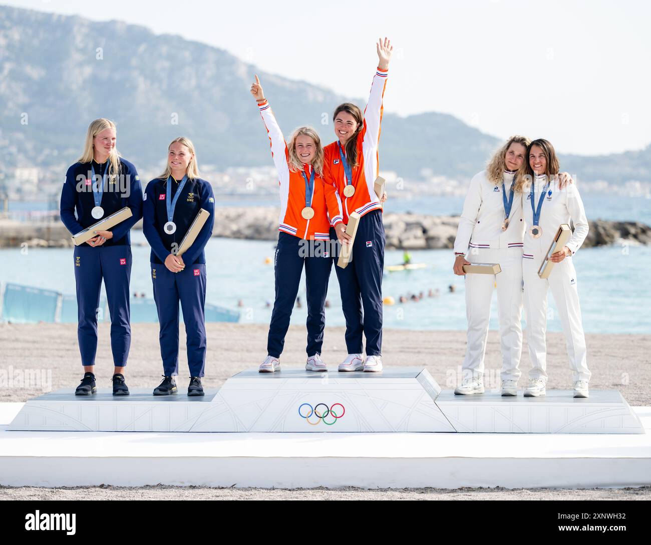 Rebecca Netzler and Vilma Bobeck of, Sweden. , . Odile van Aanholt ...