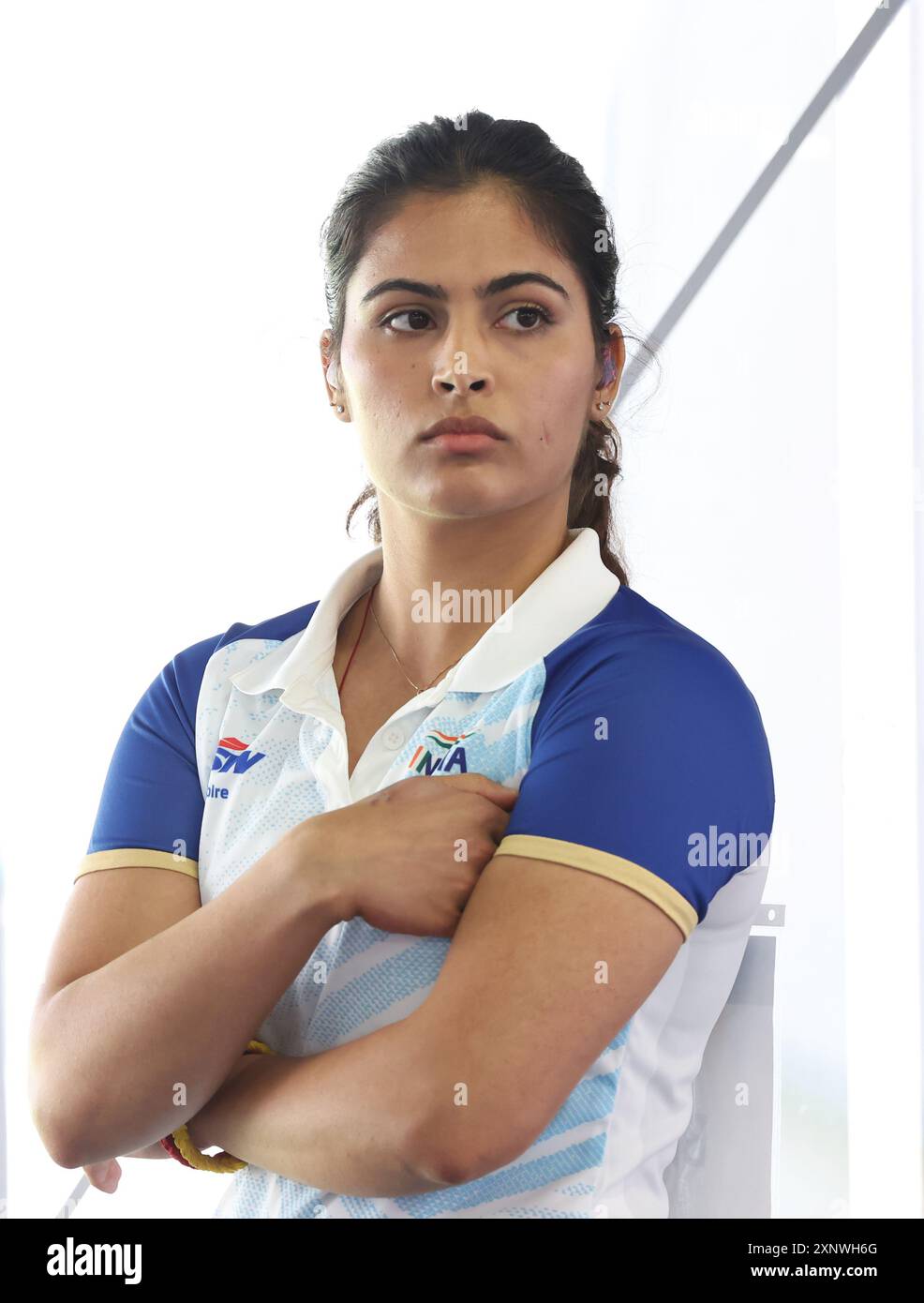 Chateauroux, France. 2nd Aug, 2024. Manu Bhaker of India competes ...