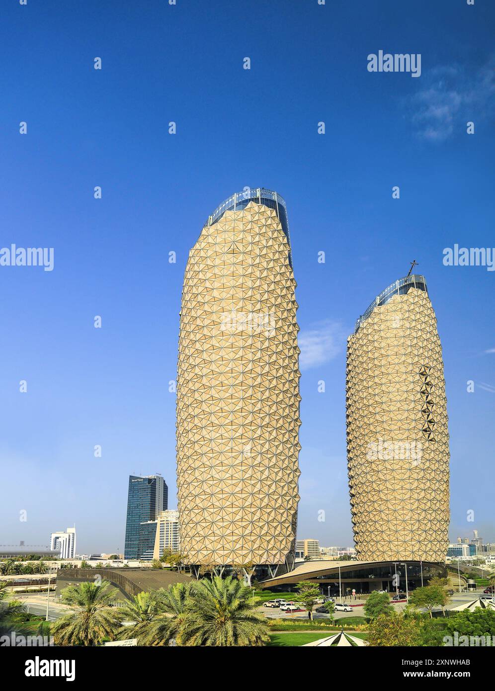 Abu Dhabi, UAE - Februay 27, 2023: The modern architecture of Burj al ...