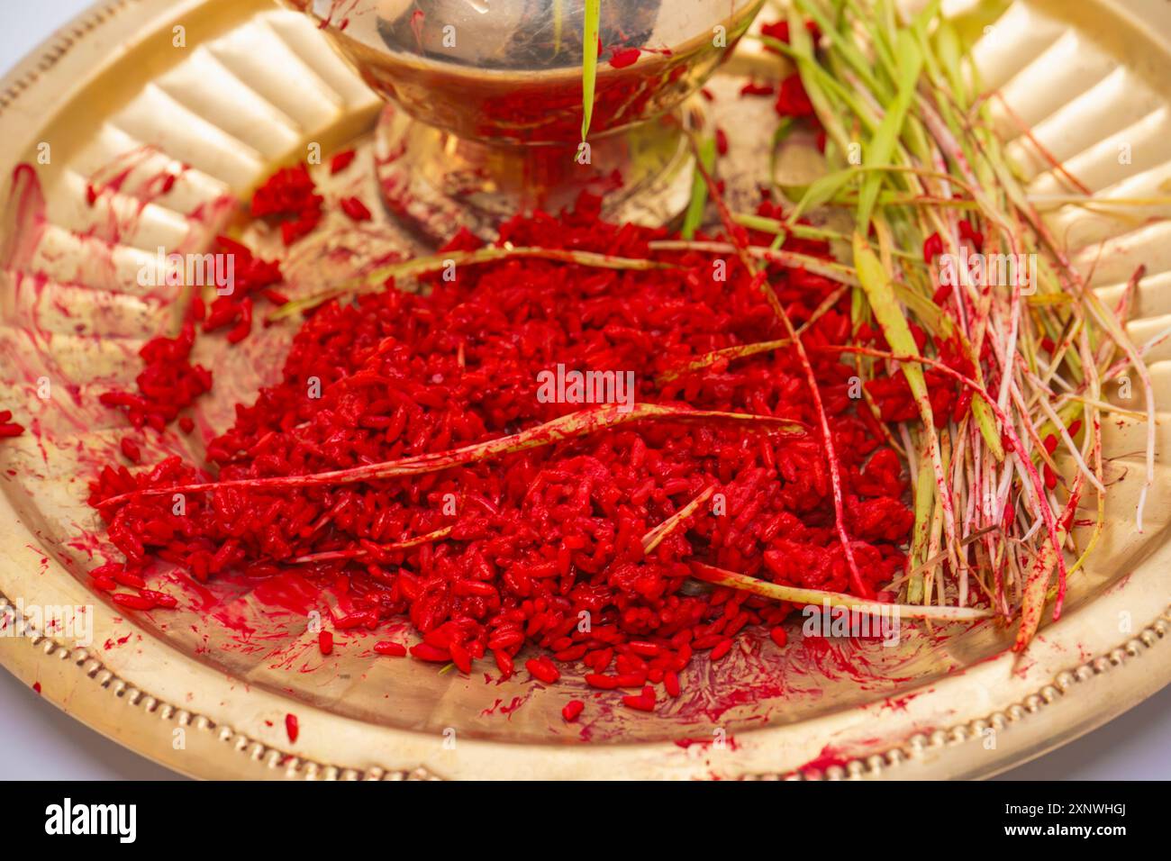 Tika Thali Dashain Hindu Festival Celebration Durga Puja with kalash ...