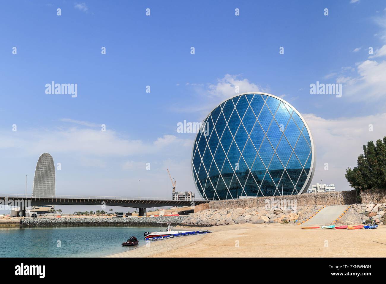 Abu Dhabi, UAE, February 27, 2023: The circular building of Aldar ...
