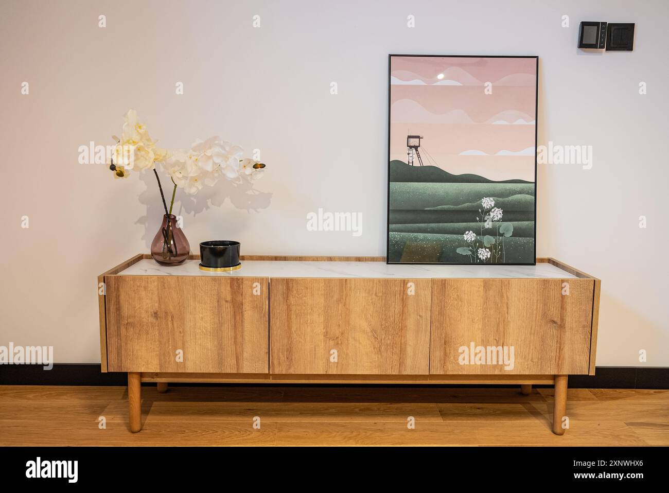 The Chic and Cozy Interior of a Modern Living Room Featuring a Stylish ...