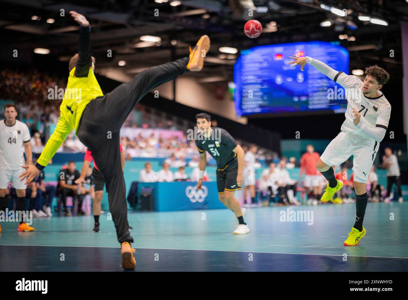 Paris, France. 02nd AUG 2024. Marko Grgic (GER) Gonzalo Perez de Vargas ...