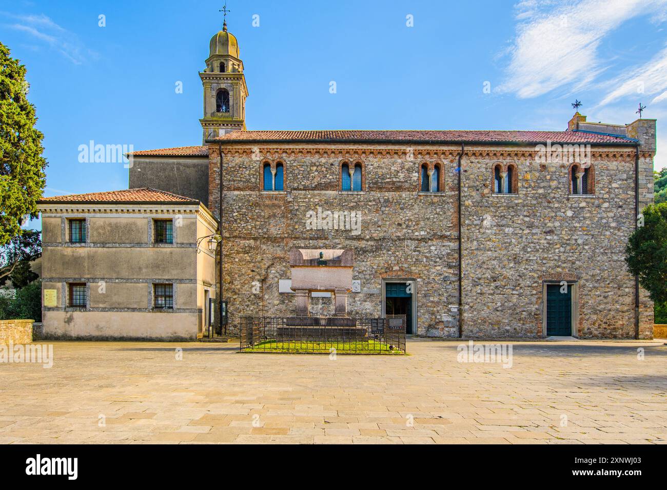 Arquà Petrarca in Veneto, Italy, featuring the tomb of the famous poet ...