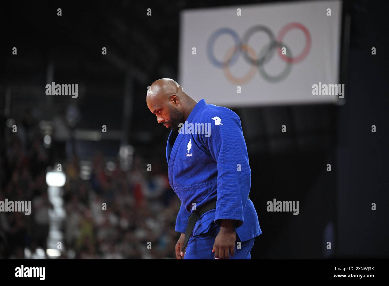 France's Teddy Riner figths during the final in the men 100kg during ...