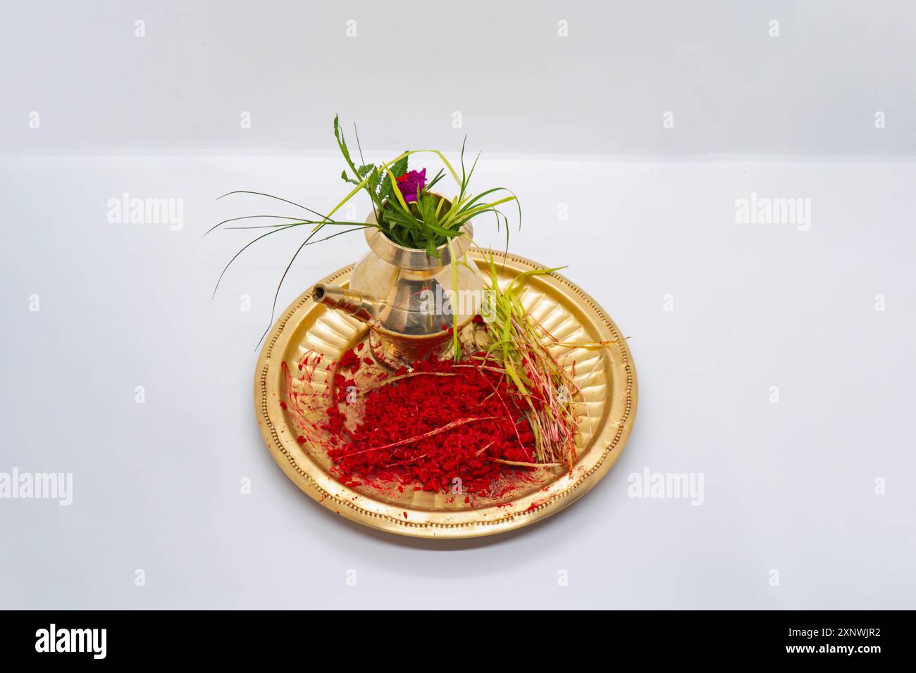 Tika Thali Dashain Hindu Festival Celebration Durga Puja with kalash ...